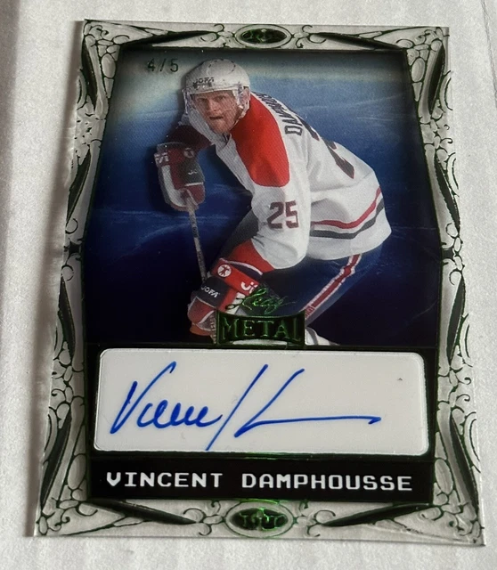 2024 FOGLIA METALLO Hockey Vincent Damphousse Verde Luccichio Auto #4/5 ...