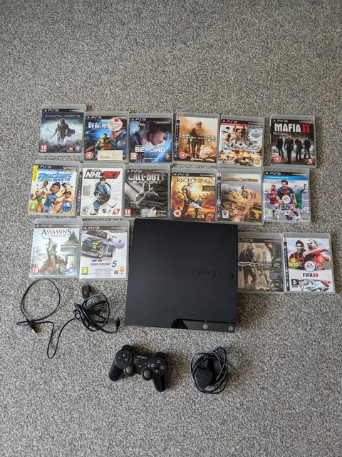 SONY PS3 250GB Slim Console Bundle 1 Controllers And Accesories With 15 ...