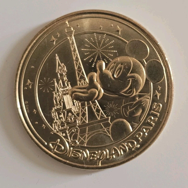 DISNEYLAND PARIS EXCLUSIVE 2025 Medallion / Coin featuring Mickey Mouse ...