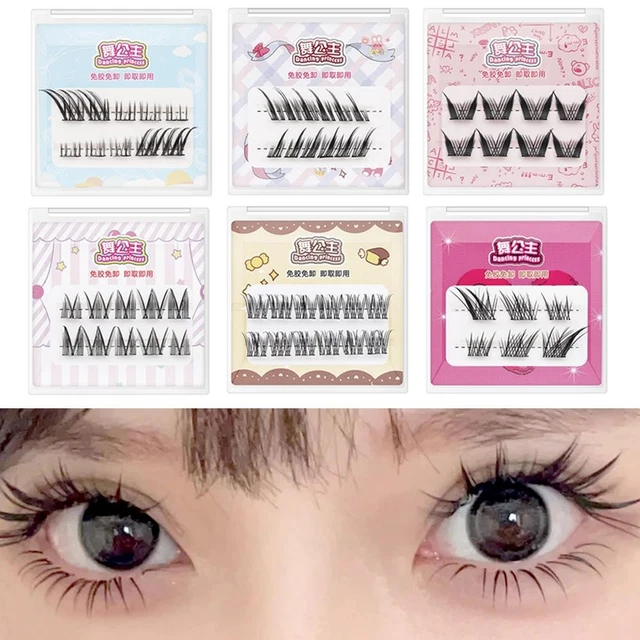 SELF-ADHESIVE GLUE-FREE EYELASHES Segmented Lash Extensiondiy Anime ...