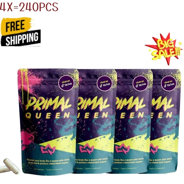 PRIMAL QUEEN GRASS-FED Beef Organ Supplement for Women 240-Capsules🔥 £ ...