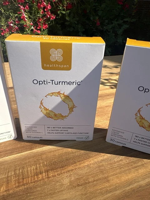 3X HEALTHSPAN OPTI-TURMERIC 30 Capsules Advanced Liquid Curcumin EXP 04 ...