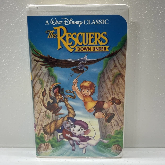 WALT DISNEY THE Rescuers Down Under #1142 VHS Black Diamond Classic ...