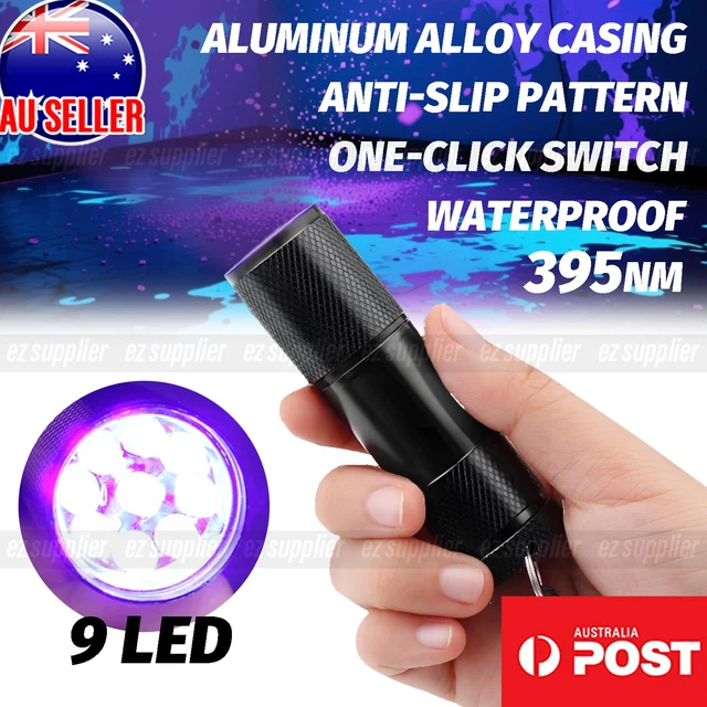 UV LIGHT TORCH UV Flashlight 9 LED 395nm Inspection Lamp Torch AAA ...