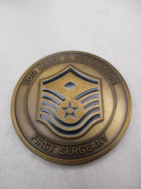 US AIR FORCE First Sergeant Award You Made A Difference Challenge Coin ...