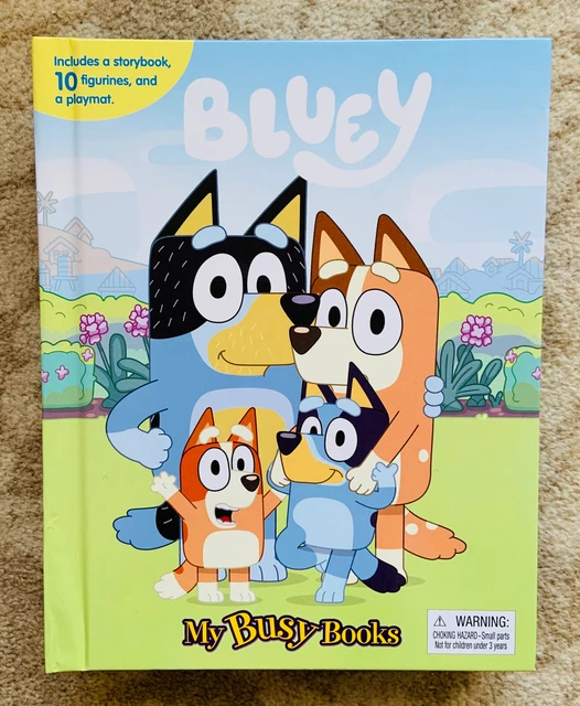 BLUEY MY BUSY Books Set Story 10 Figurines, A Storybook and A PlayMat ...