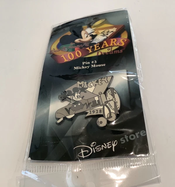 WALT DISNEY 100 Years Of Dreams Pin Mickey 1928 Pin # 3 Mint In Packet ...
