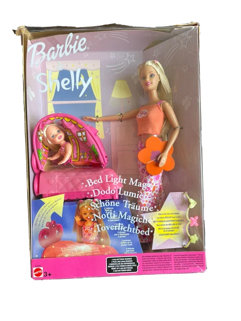 BARBIE, SHELLY, SET, USA, Mattel, Bed Light Magic, Doll, Complete, Rare ...