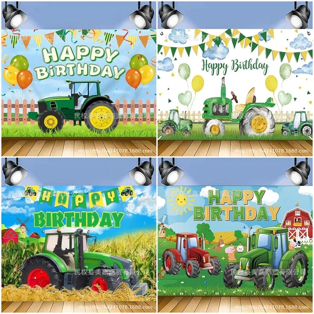 JOHN DEERE FARM Tractor Birthday Backdrop Photo Studio Background Party ...