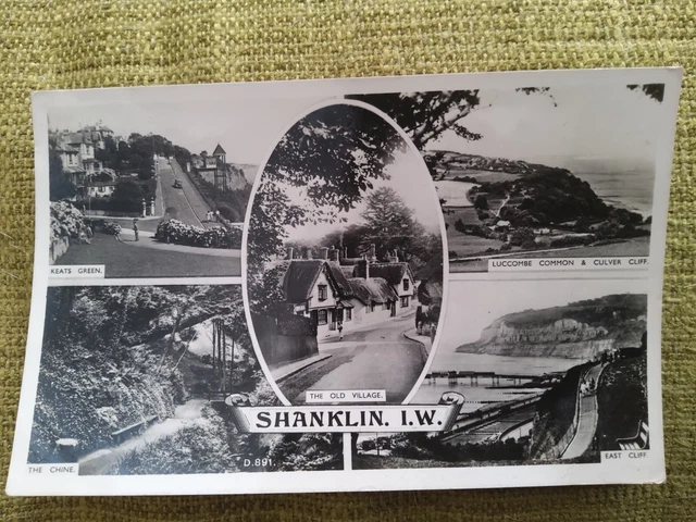 SHANKLIN, ÎLE DE Wight, RPPC années 50. Keats Green, The Chine, East ...