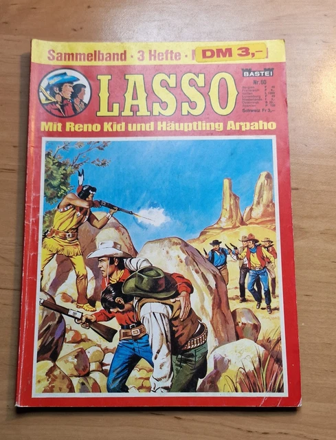 LASSO SAMMELBAND NR.60 mit Reno Kid und Häuptling Arpaho Bastei EUR 3 ...