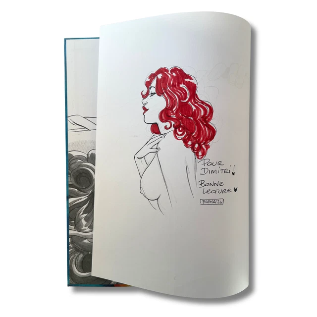 SANS UN MOT…, dédicace en couleur signée par Elena Ominetti, avec ...