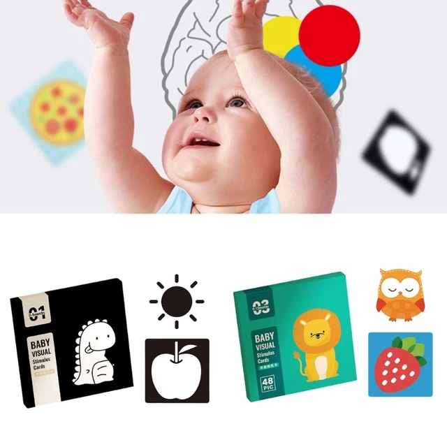 HIGH CONTRAST BABY Card for Newborn Visual Stimulation Black and White ...
