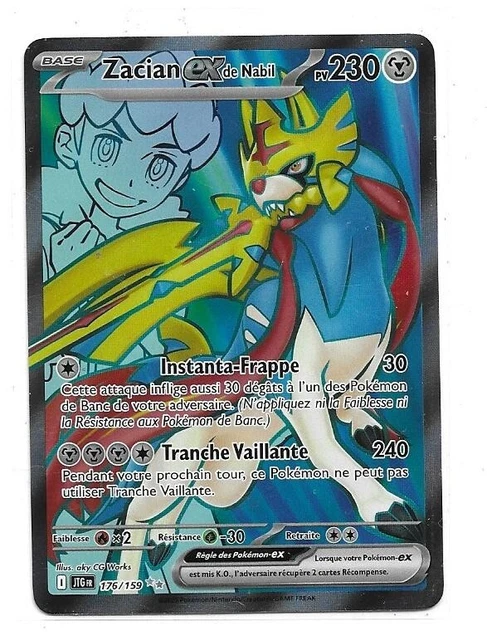 CARTE POKEMON ZACIAN Ex De Nabil 230 Pv 176/159 Ecarlate Et Violet ...
