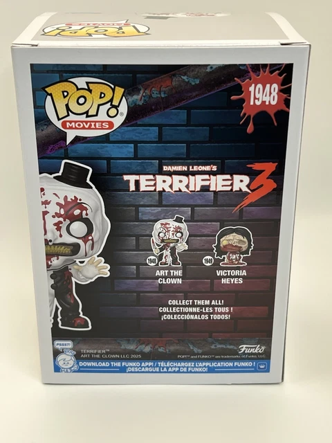 FUNKO POP! TERRIFIER 3 Art the Clown #1948 CHASE - SLIGHT BOX CREASE ...