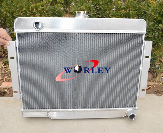 FULL ALUMINUM RADIATOR Conversion for 72-86 Jeep CJ CJ5 CJ7 V8 Chevy ...