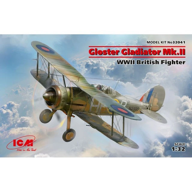 ICM32041 ICM 32041 Gloster Gladiator Mk.II WWII British Fighter 1/32 ...