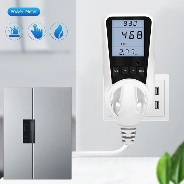 ANALYZER ENERGY MONITOR Power Consumption Electricity Meter Socket ...