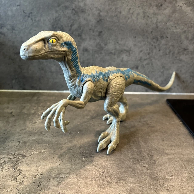 DINOSAUR JURASSIC PARK World Velociraptor Raptor Blue £7.50 - PicClick UK