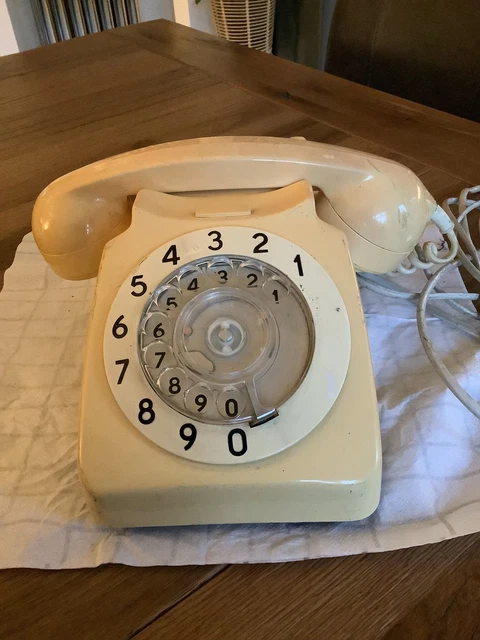 VINTAGE BRITISH ROTARY Dial Telephone With Visual Aid £16.13 - PicClick UK