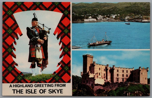 MULTIVIEW HIGHLAND ISLE of Skye Inverness-shire Scotland Postcard $10. ...