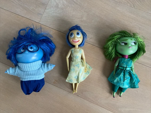 3 X DISNEY Pixar Inside Out Talking Doll Figures - Joy + Misery ...