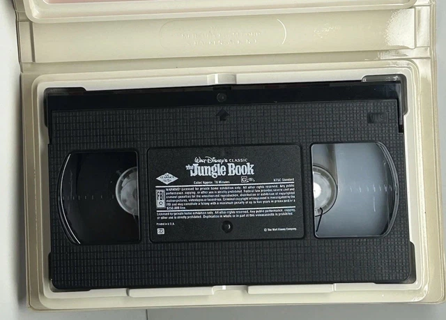 THE JUNGLE BOOK VHS Disney Video Tape Black Diamond Classic Clamshell ...