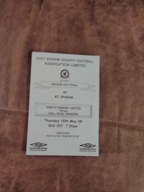 2007/8 NORTH FERRIBY V Hall Road Rangers - East Riding Cup Final @ Hull ...