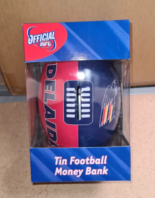 ADELAIDE CROWS AFL Football Shaped Metal Money Tin / Box New EUR 9,53 ...