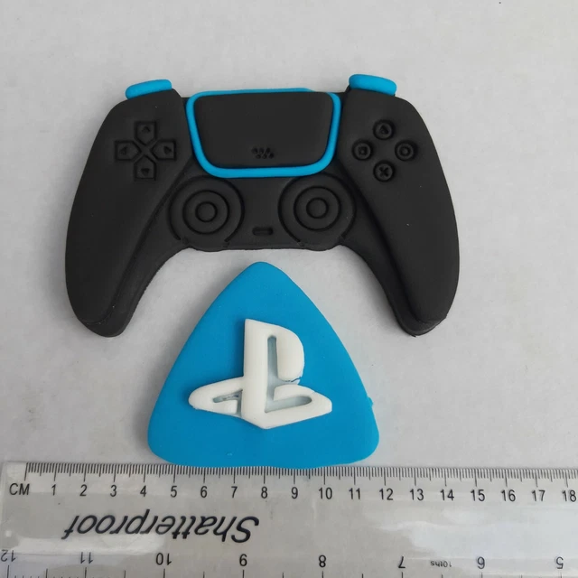HANDMADE PLAYSTATION CONTROLLER Edible Personalised Cake Topper PS5 ...