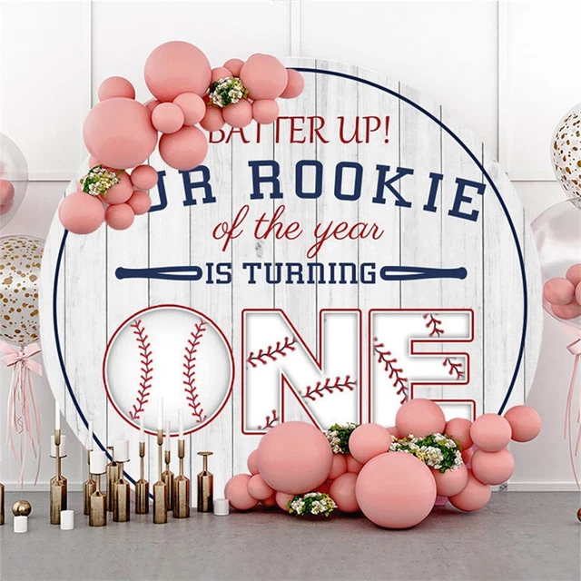 OUR ROOKIE OF The Year Turning One Happy Birthday Backdrop $37.94 ...