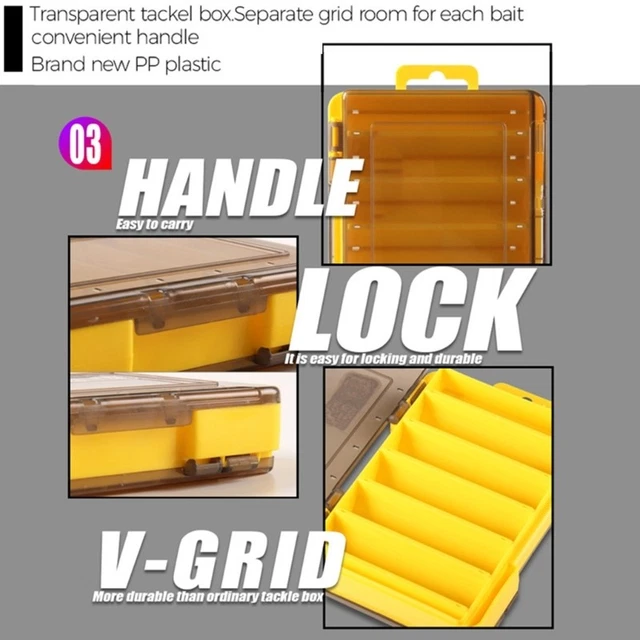 PORTABLE FISHING TACKLE Box Case Light Weight Fishing Tool Baits Lures ...