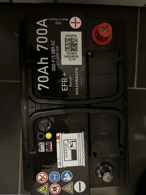 ORIGINAL VW AUTOBATTERIE Batterie Starterbatterie 12V 70Ah 700A ...