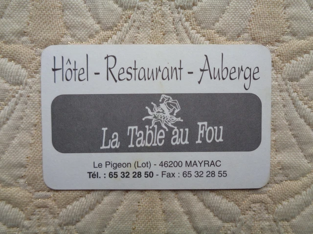 RARE CARTE DU RESTAURANT DE PATRICK SEBASTIEN AVEC SA MAMAN DÉDÉE à ...