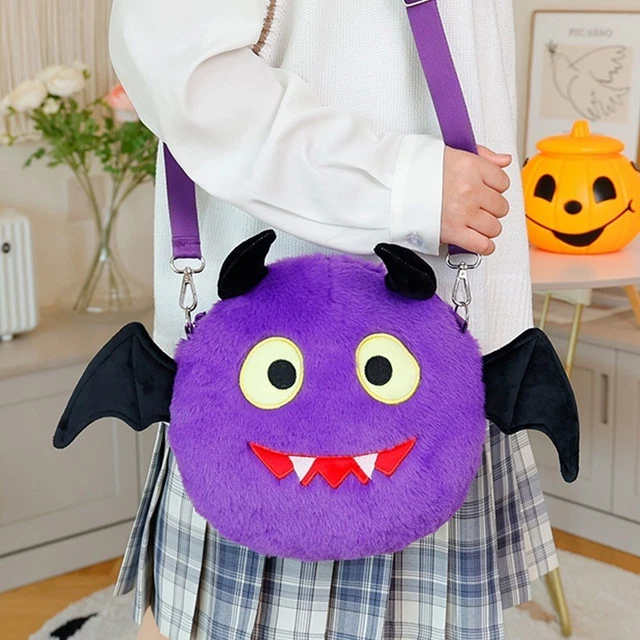 CREATIVE HALLOWEEN THEME Design Ghost Skeleton Bat Plush Shoulder Bag ...