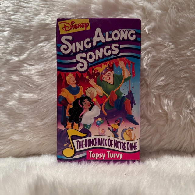 DISNEY SING ALONG Songs Topsy Turvy Hunchback Of Notre Dame 1996 VHS ...