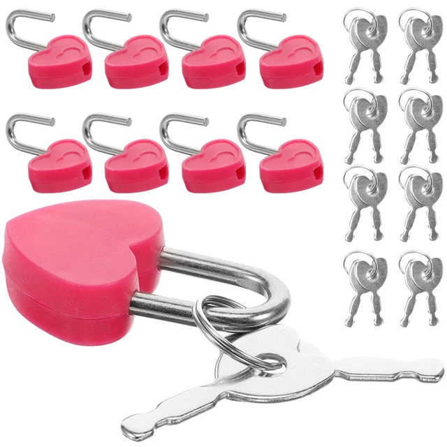 24 MINI LOVE Padlocks with Keys for Jewelry & Storage £10.59 - PicClick UK