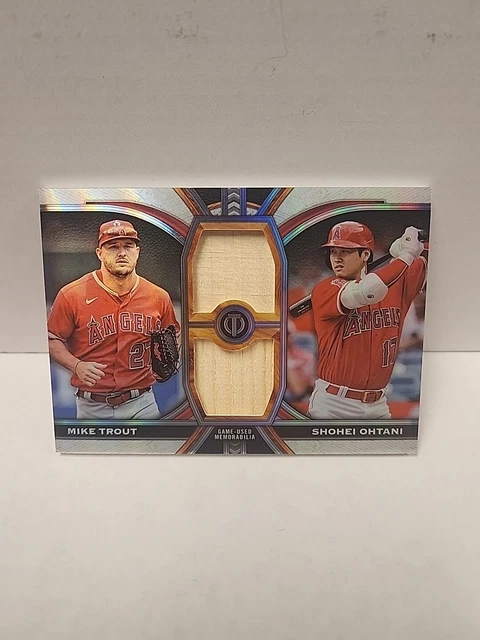 2023 Topps Tribute Mike Trout And Shohei Ohtani Dual Bat Relic 199