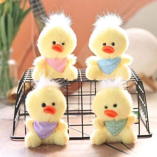 CUTE YELLOW DU Plush Keychain With Super Soft Short Plush For Bag ...