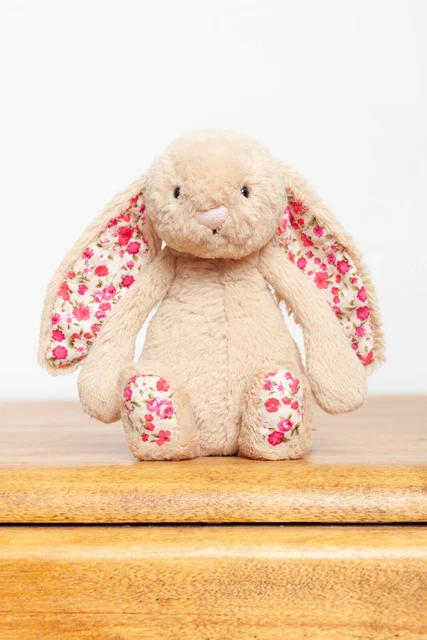 JELLYCAT SMALL BASHFUL blossom Honey Bunny £45.00 - PicClick UK