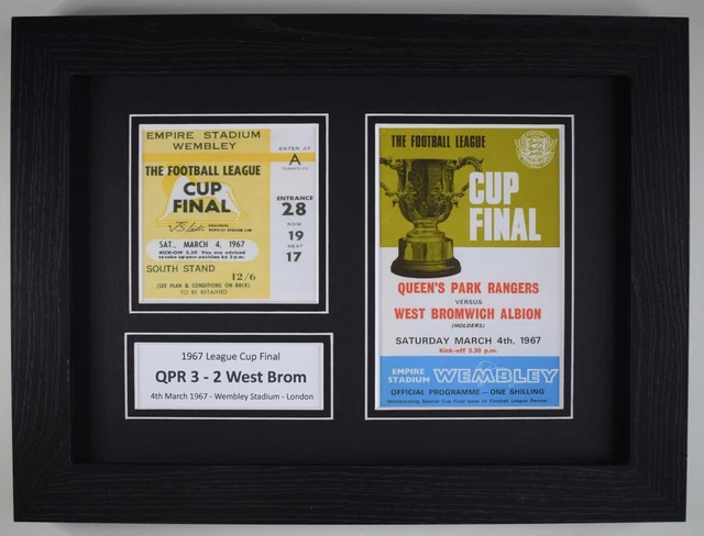 1967 LEAGUE CUP Final A4 Photo Match Ticket Display Football Programme ...