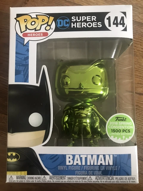 FUNKO POP BATMAN 144 Emerald Green Chrome ECCC 2018 Spring Shared LE ...