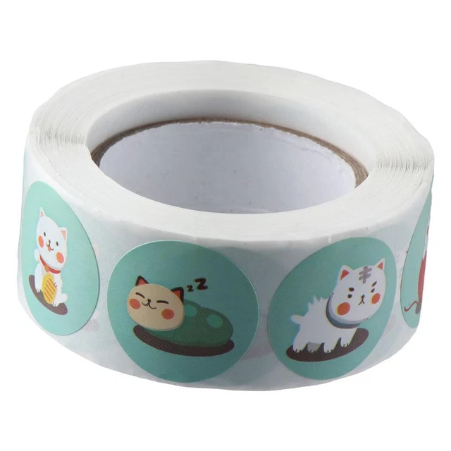 1 INCH STICKER Roll Cute Reward Stickers Label Stickers Envelopes Card ...