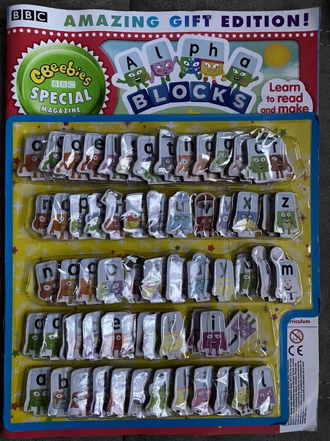 CBEEBIES ALPHABLOCKS MAGAZINE , Includes Foam Letters , Stickers, Free ...