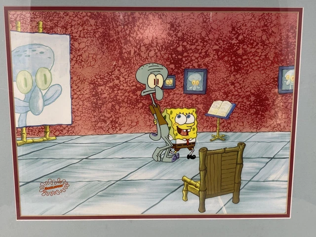 RARE SPONGEBOB SQUAREPANTS Animation Production Cel Squidward ...