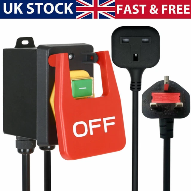 EMERGENCY STOP PUSH Button Switch 220V Hands-Free With Large Stop Sign ...