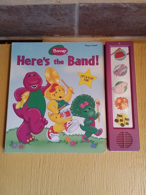 BARNEY HERE'S THE Band Play a Sound Book $25.00 - PicClick CA