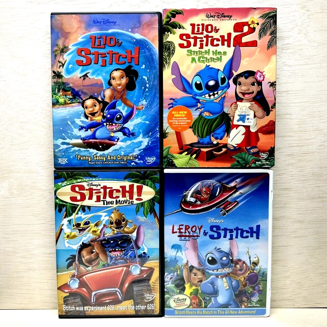 LILO & STITCH 4 DVDs Lot Disney Stitch The Movie / Stitch 2 / Leroy ...