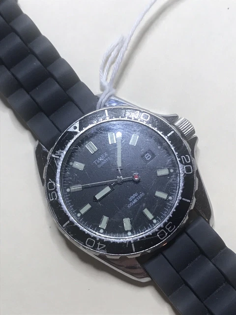 RARE! VINTAGE TIMEX Quartz Red Ball Lollipop Dive Watch 100 M. New ...
