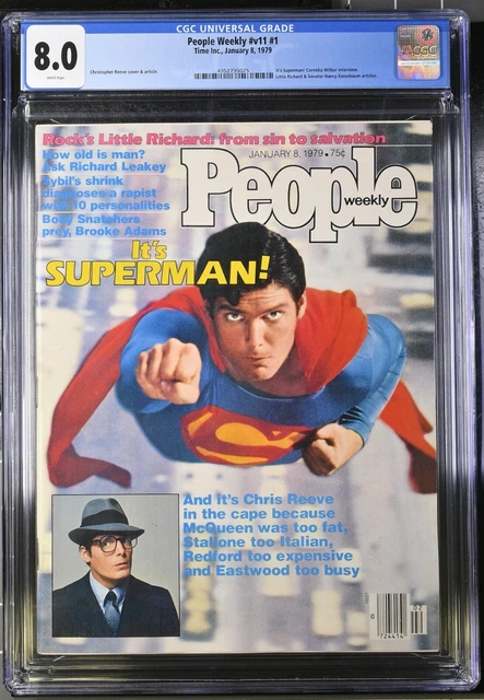 PEOPLE WEEKLY MAGAZINE January 8 1979 Superman Christopher Reeve CGC 8. ...